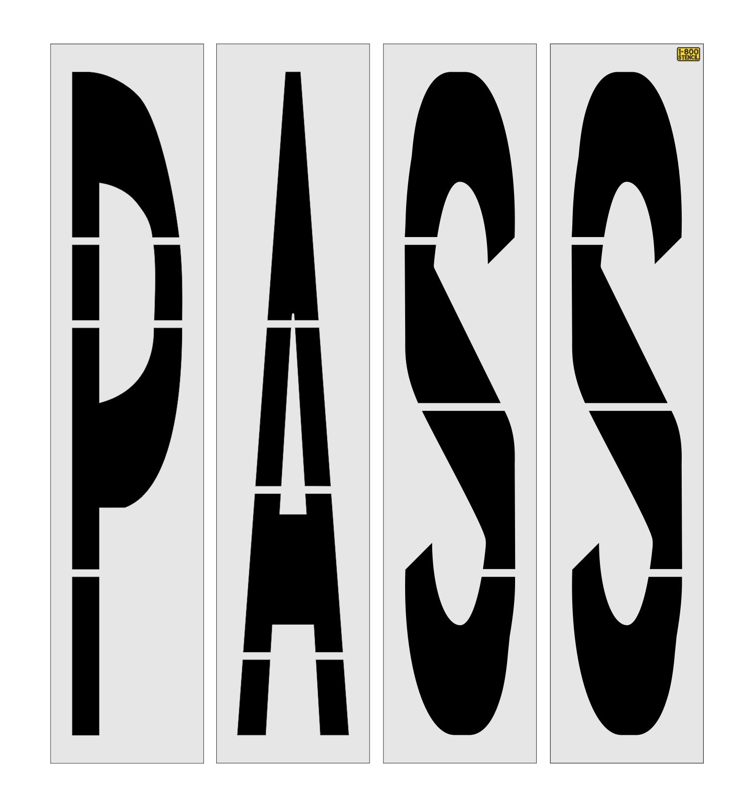 96" Florida DOT PASS Stencil | Parking Lot & Drive-Thru Pavement ...