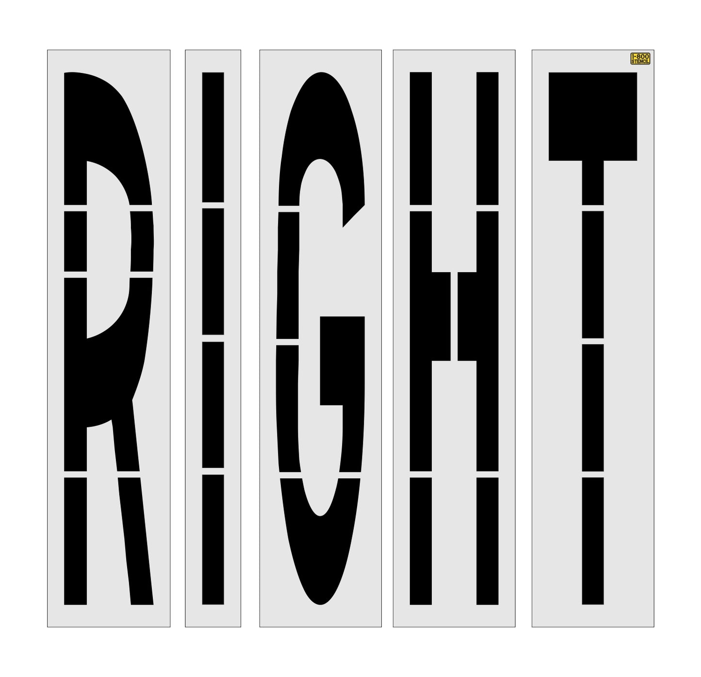 96" Florida DOT RIGHT Stencil - 1-800-Stencil