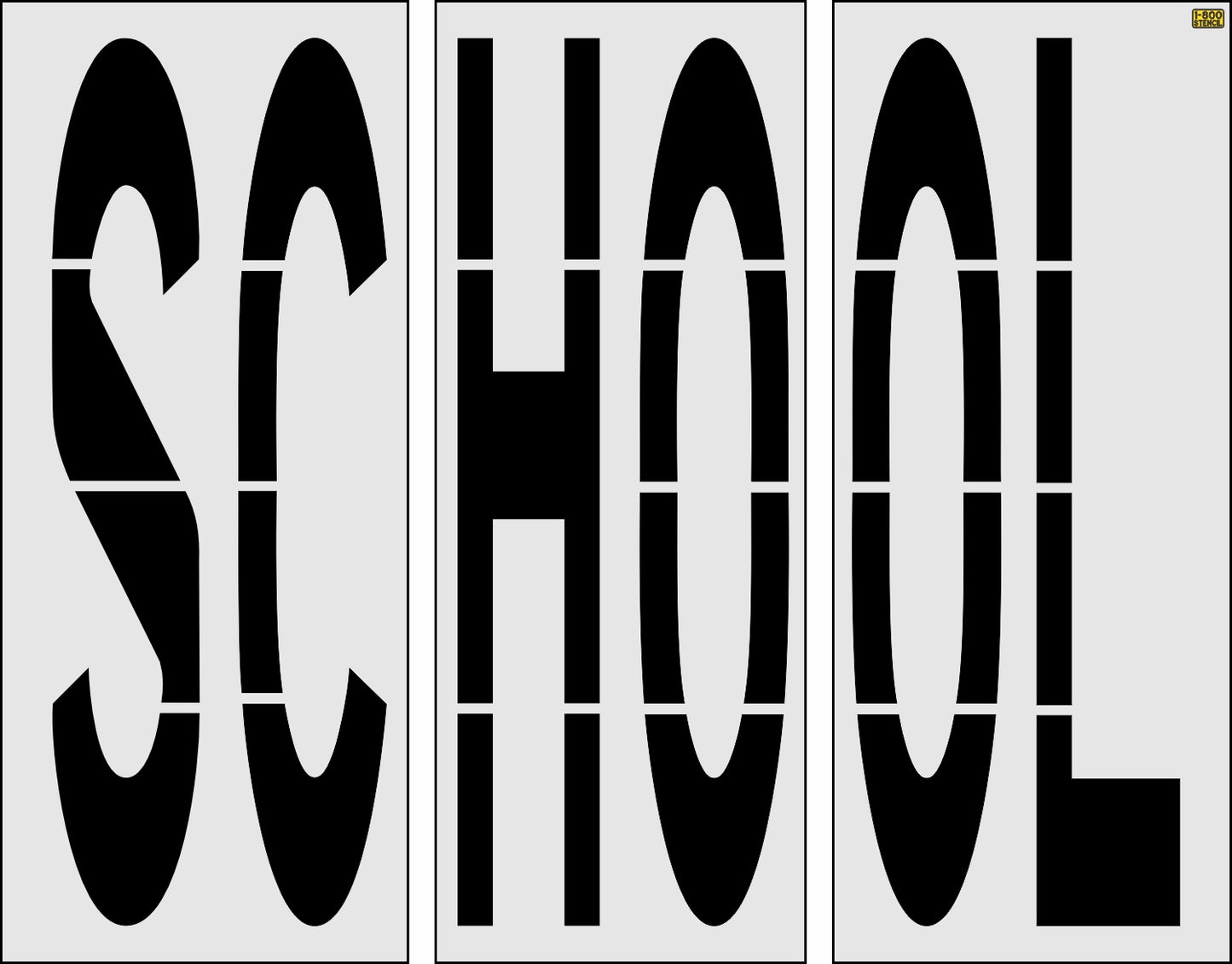 96" Florida DOT SCHOOL Stencil - 1-800-Stencil