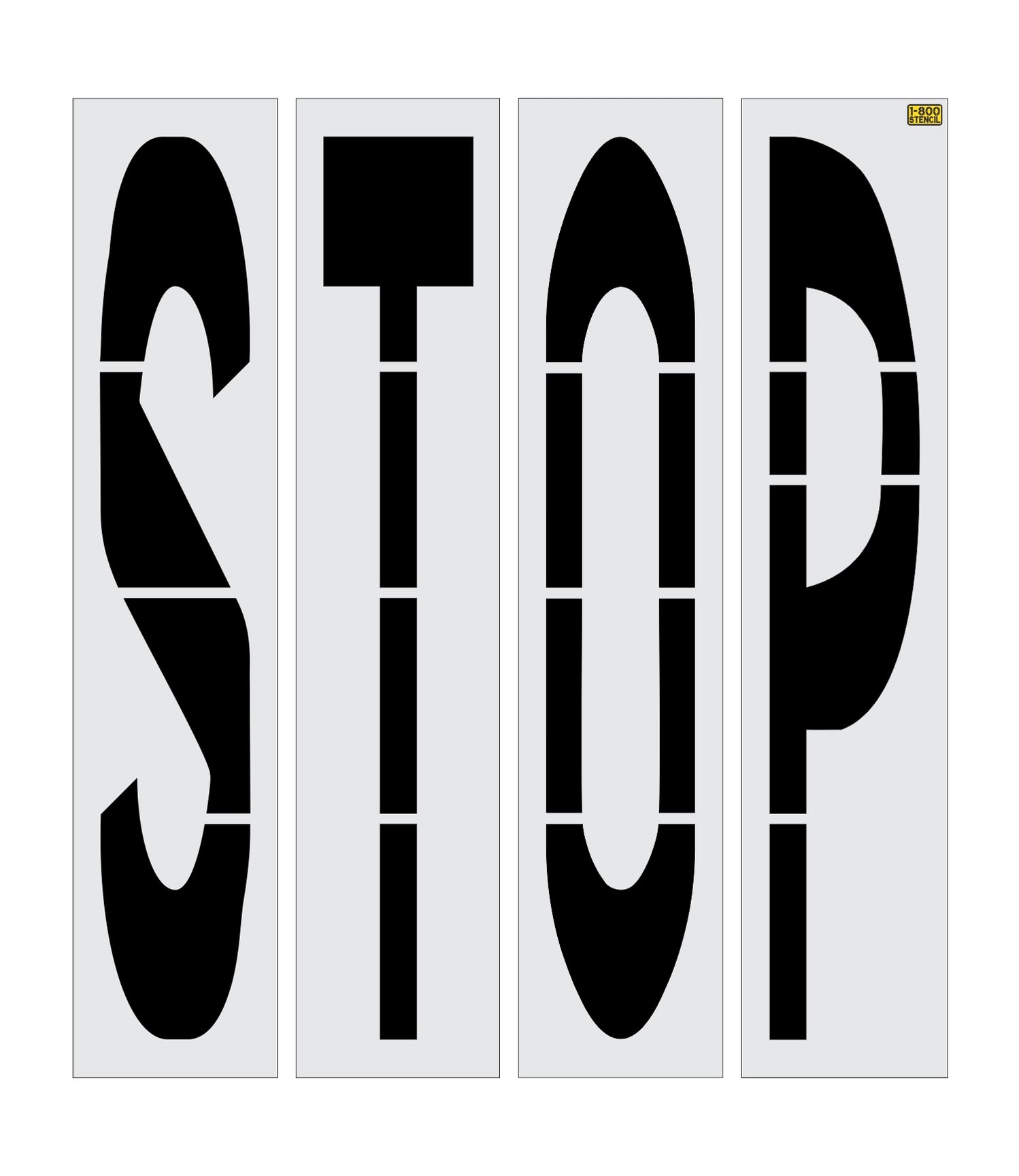 96" Florida DOT STOP Stencil - 1-800-Stencil