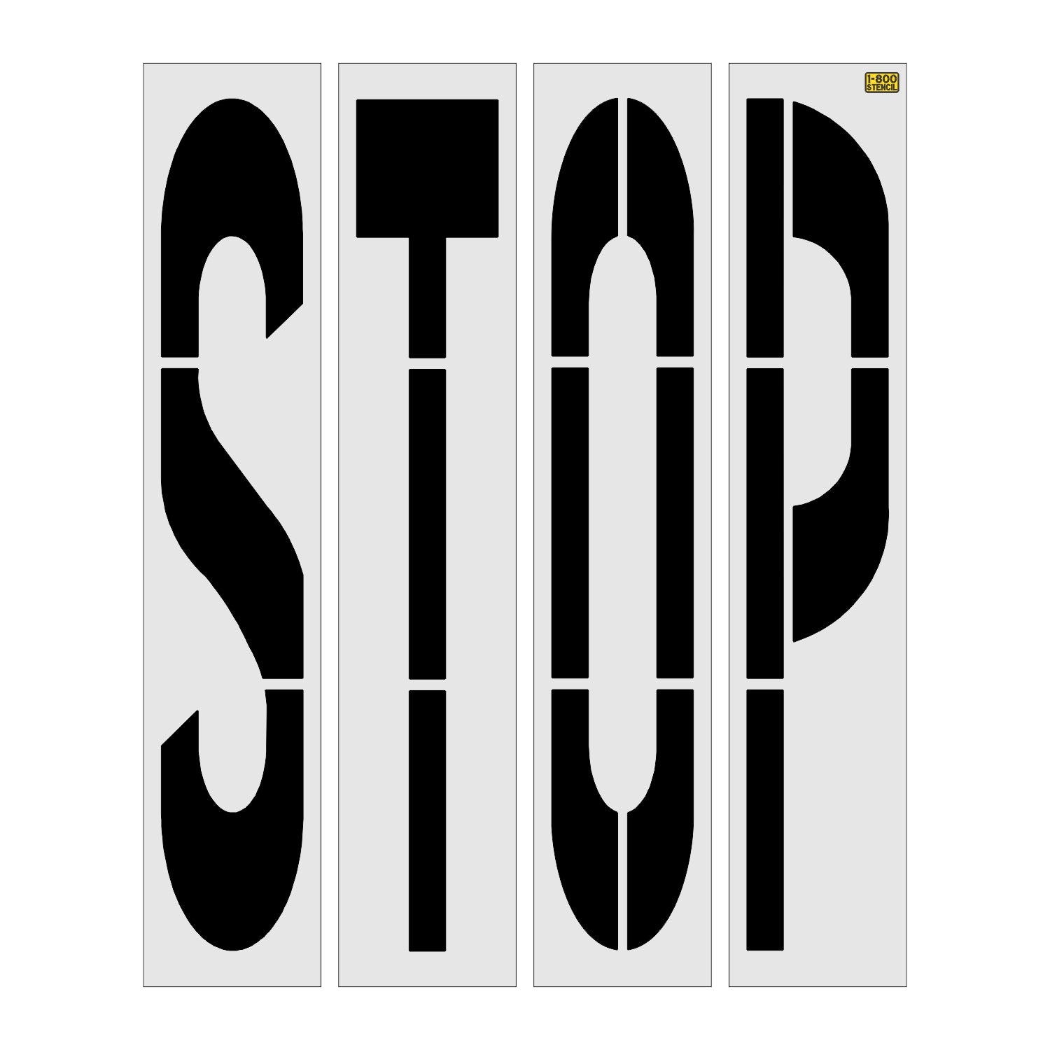 96" Maine DOT STOP Stencil - 1-800-Stencil