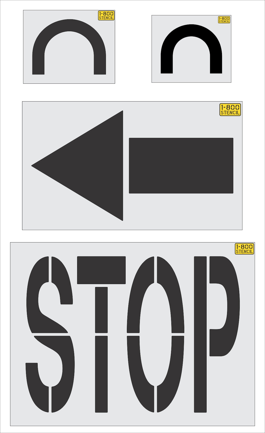 {4 pc} Costco Stencil Kit — 1-800-Stencil