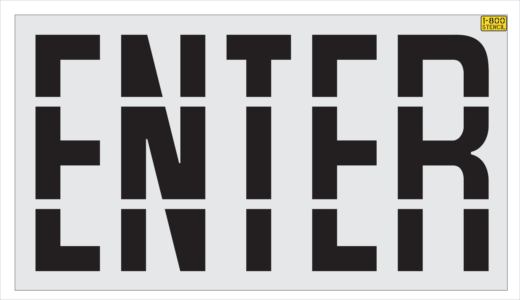 36" Walmart ENTER Stencil - 1-800-Stencil