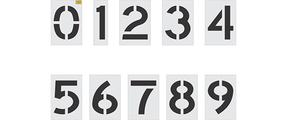 Letter and Alphabet Pavement Road and Parking Lot Stencil Kits - 1-800 ...