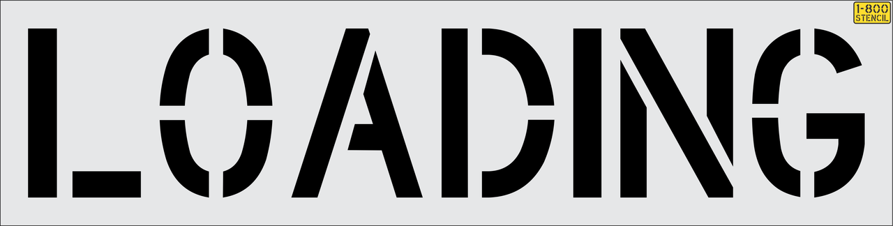 18" LOADING Stencil - 1-800-Stencil