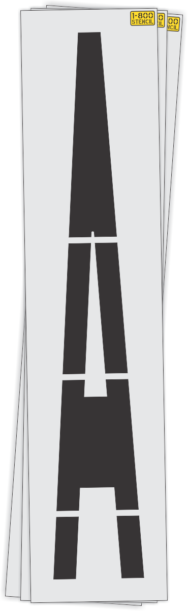 96" x 16" Single Letter Stencils (MUTCD/DOT) — 1-800-Stencil