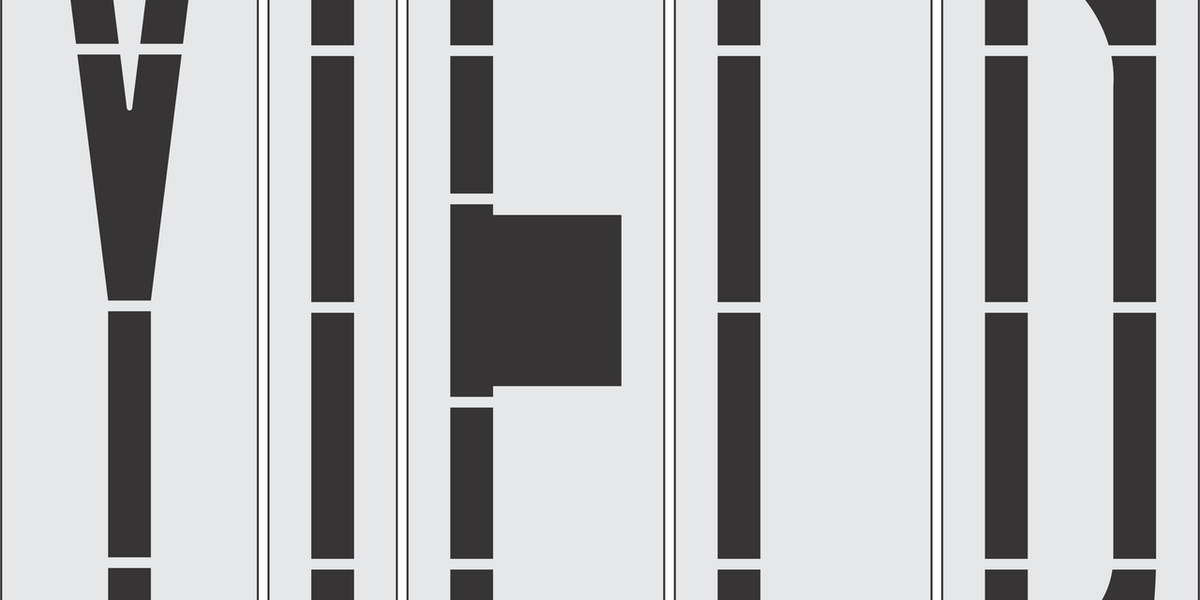 96" YIELD Stencil — 1-800-Stencil