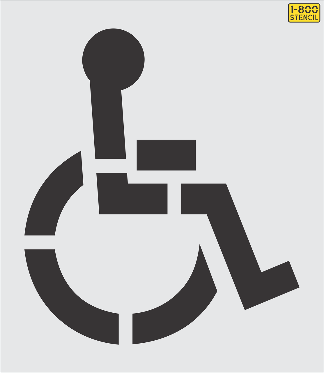 39" Legacy Handicap Stencil — 1-800-Stencil