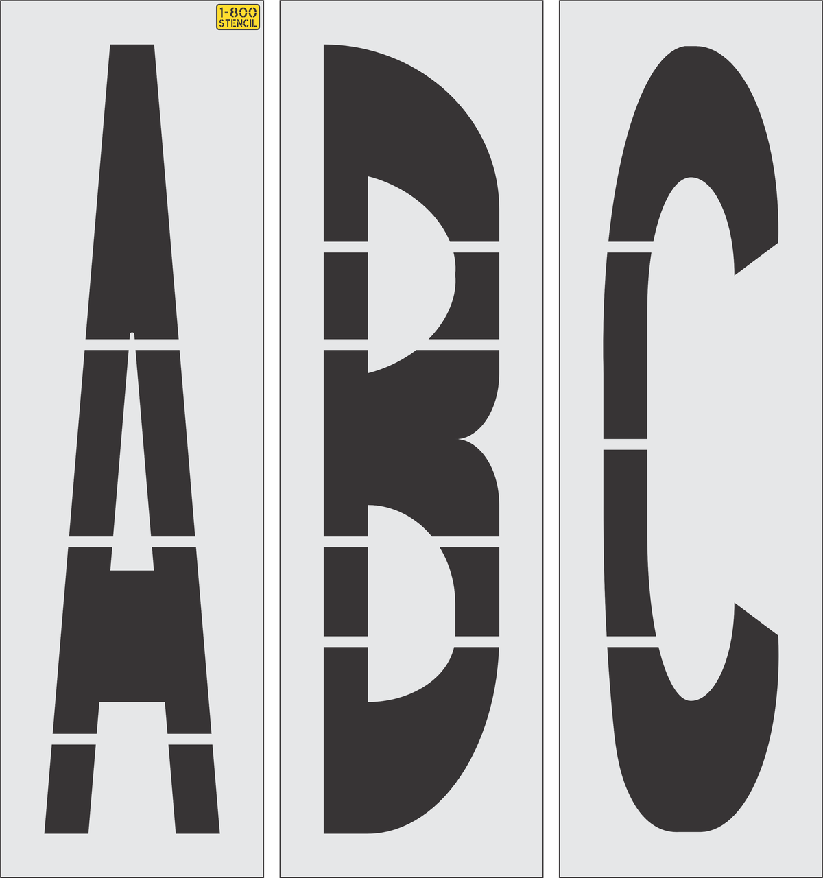 72"x16" Alphabet Kit Stencil - 1-800-Stencil