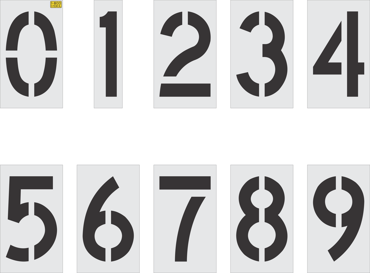15" Number Kit Stencil - 1-800-Stencil
