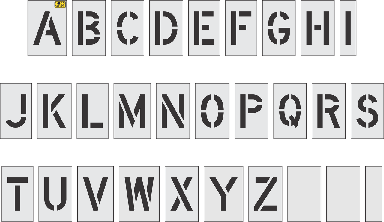 6" Alphabet Kit Stencil - 1-800-Stencil