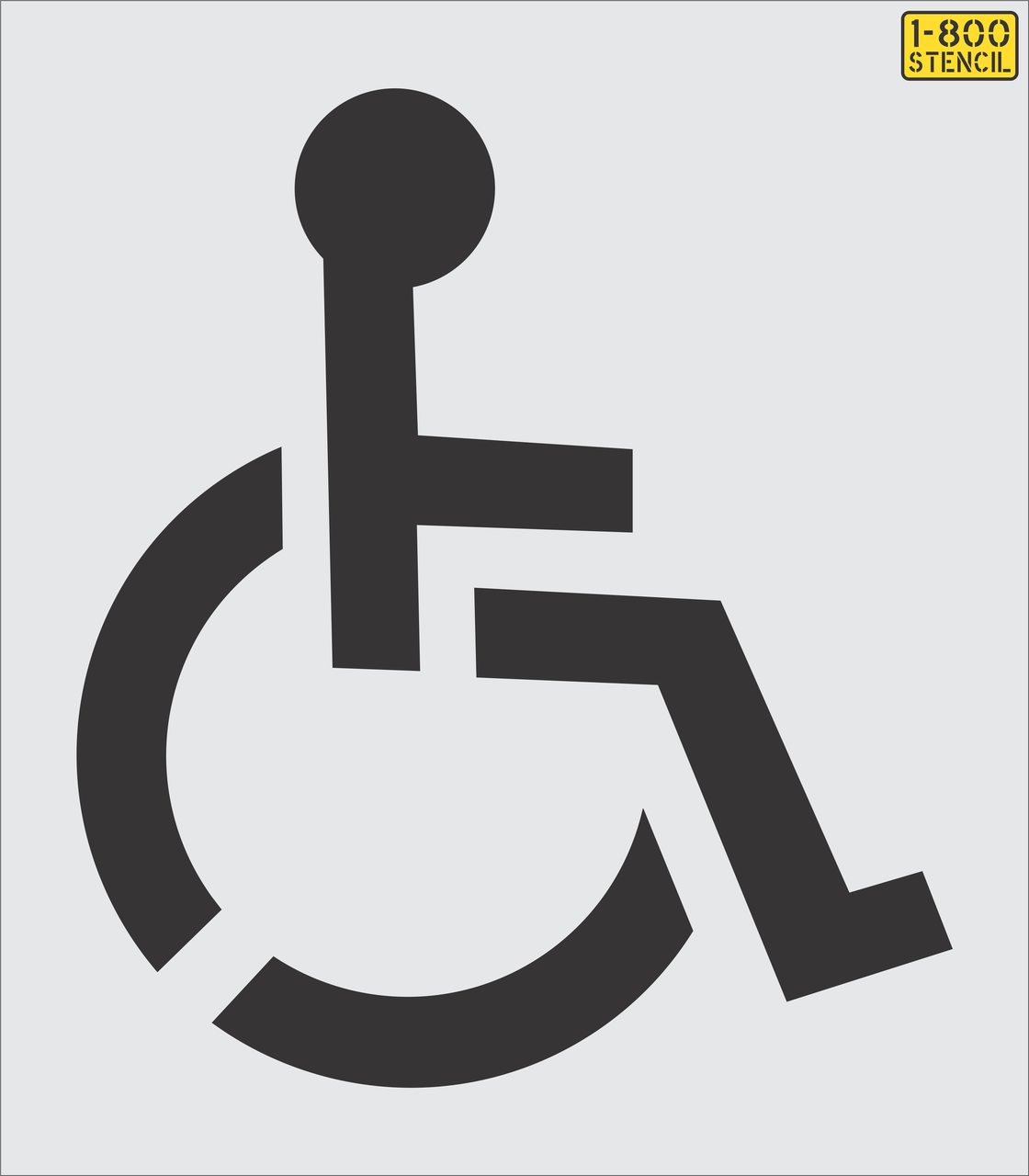 34" Handicap Stencil — 1-800-Stencil