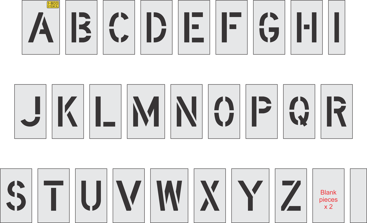 5" Alphabet Kit Stencil - 1-800-Stencil