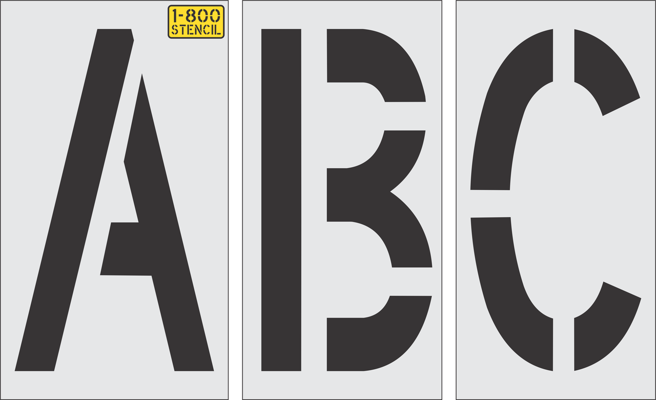 24" x 12" Alphabet Kit Stencil - 1-800-Stencil