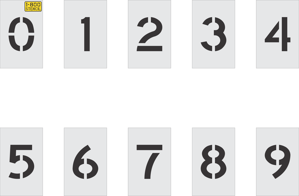 4" Number Kit Stencil — 1-800-Stencil