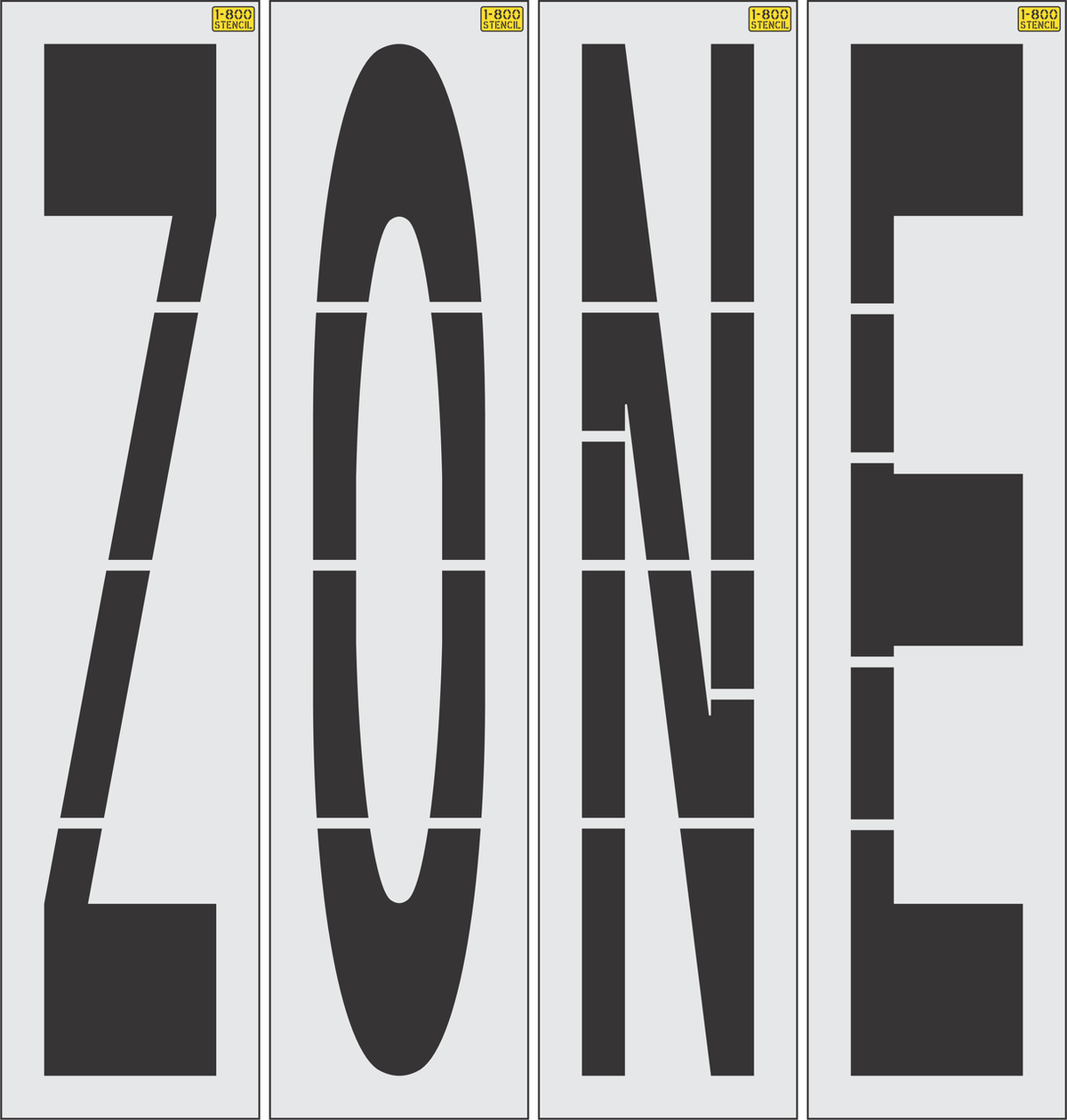 96" ZONE Stencil — 1-800-Stencil