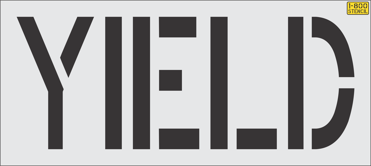 24" YIELD Stencil - 1-800-Stencil