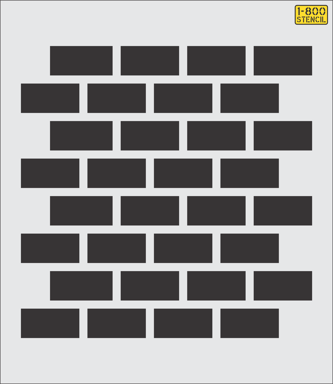 35" Traditional Brick Pattern Stencil — 1-800-Stencil