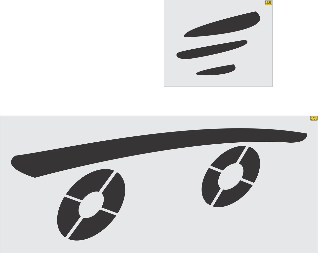 82" McDonald's Speedy Skateboard stencil - 1-800-Stencil