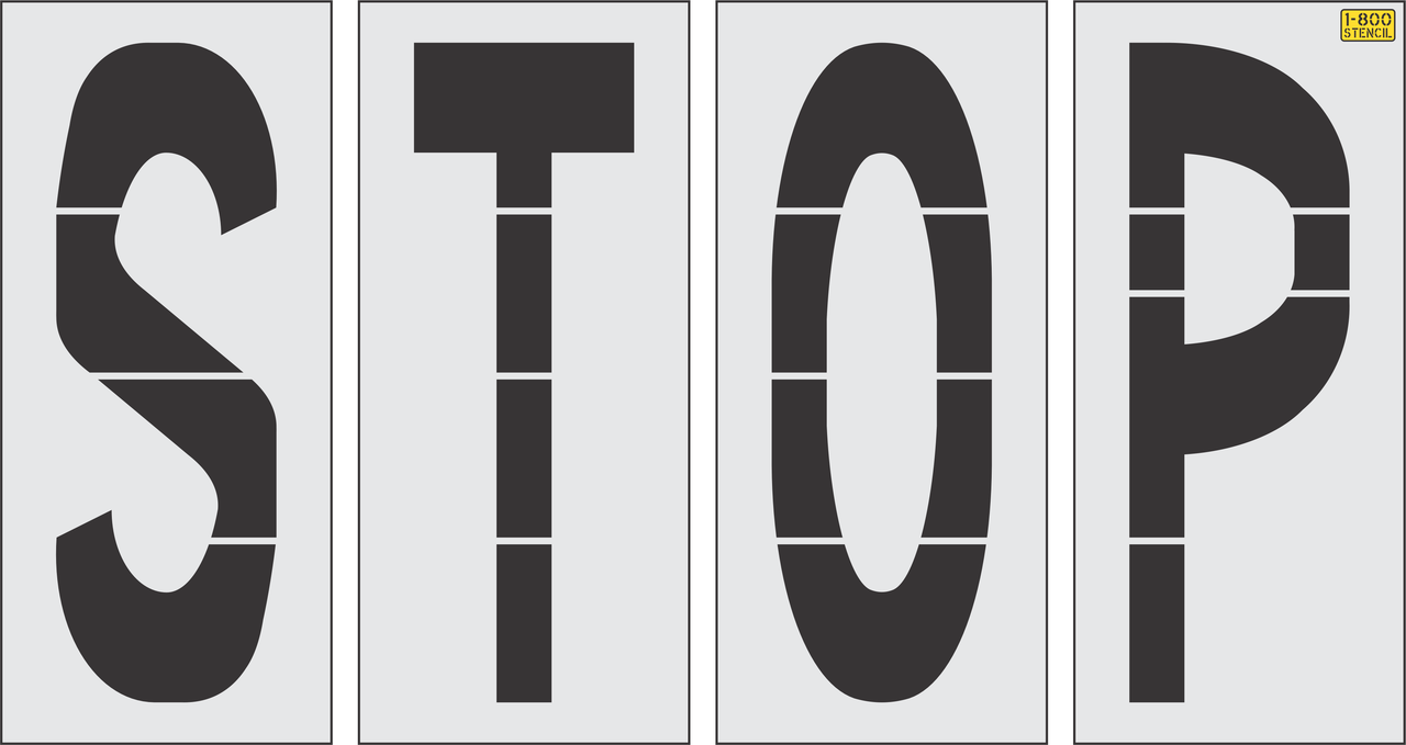 48" STOP Stencil - 1-800-Stencil