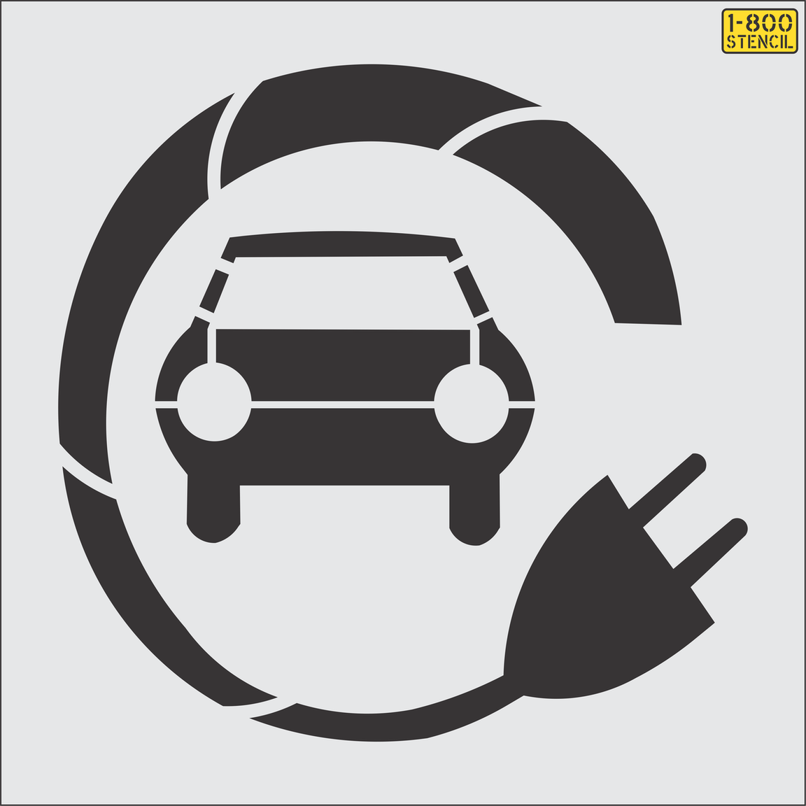 Electric Vehicle Parking and Charging Station Stencils - 1-800-Stencil