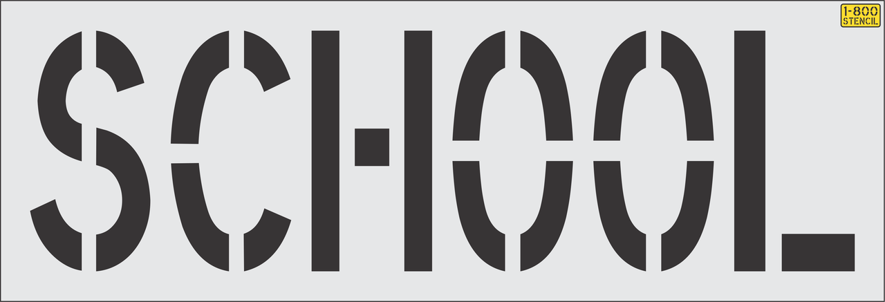 24" SCHOOL Stencil - 1-800-Stencil