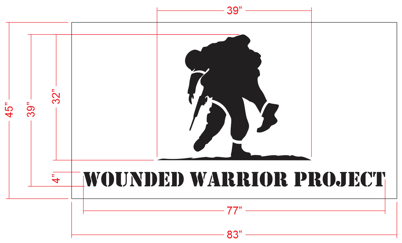 Wounded Warrior Project Stencil (for parking stall) 1/8" PRO-Grade LDP ...