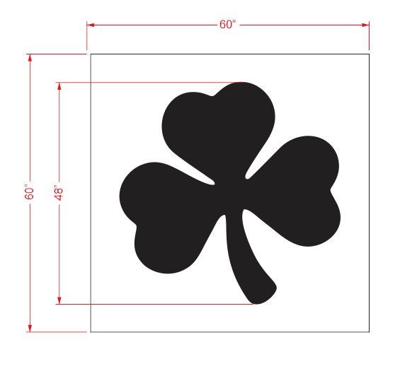 48" Shamrock Stencil - 1/8" LPDE — 1-800-Stencil